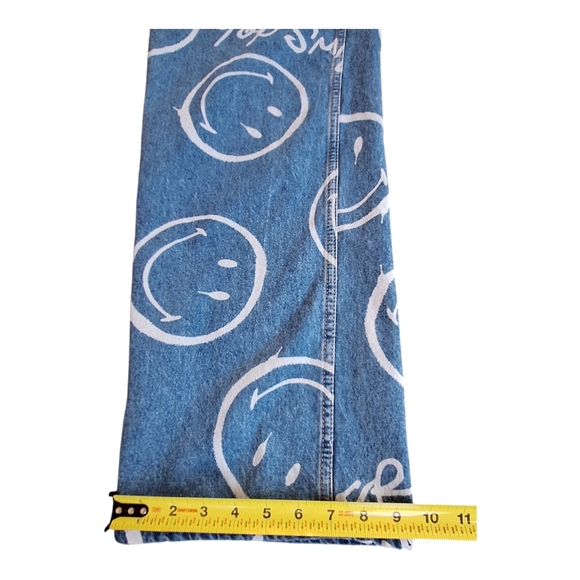 H&M | Jeans | Nwot Smiley Originals X Hm High Waist Smiley Face Wide ...